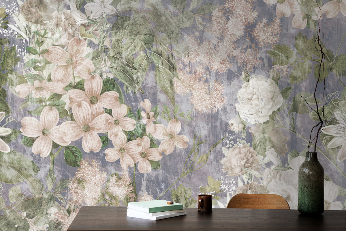 Subtle Floral Wallpaper, a Pattern Graphic by MalyskaStudio