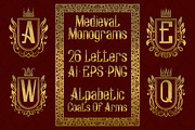 Medieval alphabetic monograms, a Branding & Logo Template by Guten Tag ...