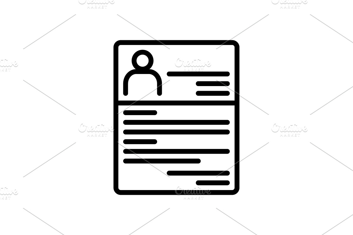 Resume summary icon, an Icon by Creative priyanka | Creative Market