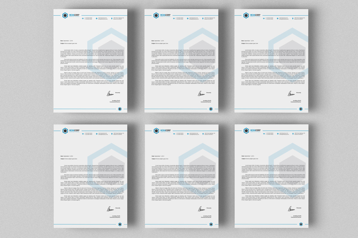 Corporate Letterhead 1 with MS Word, a Stationery Template by ND Design
