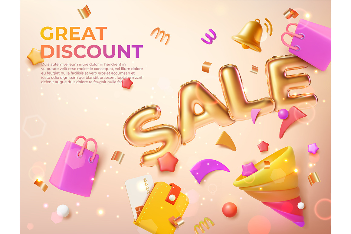 Sale Ads Banner Concept Poster Card, an Object Illustration by Bigmouse_art