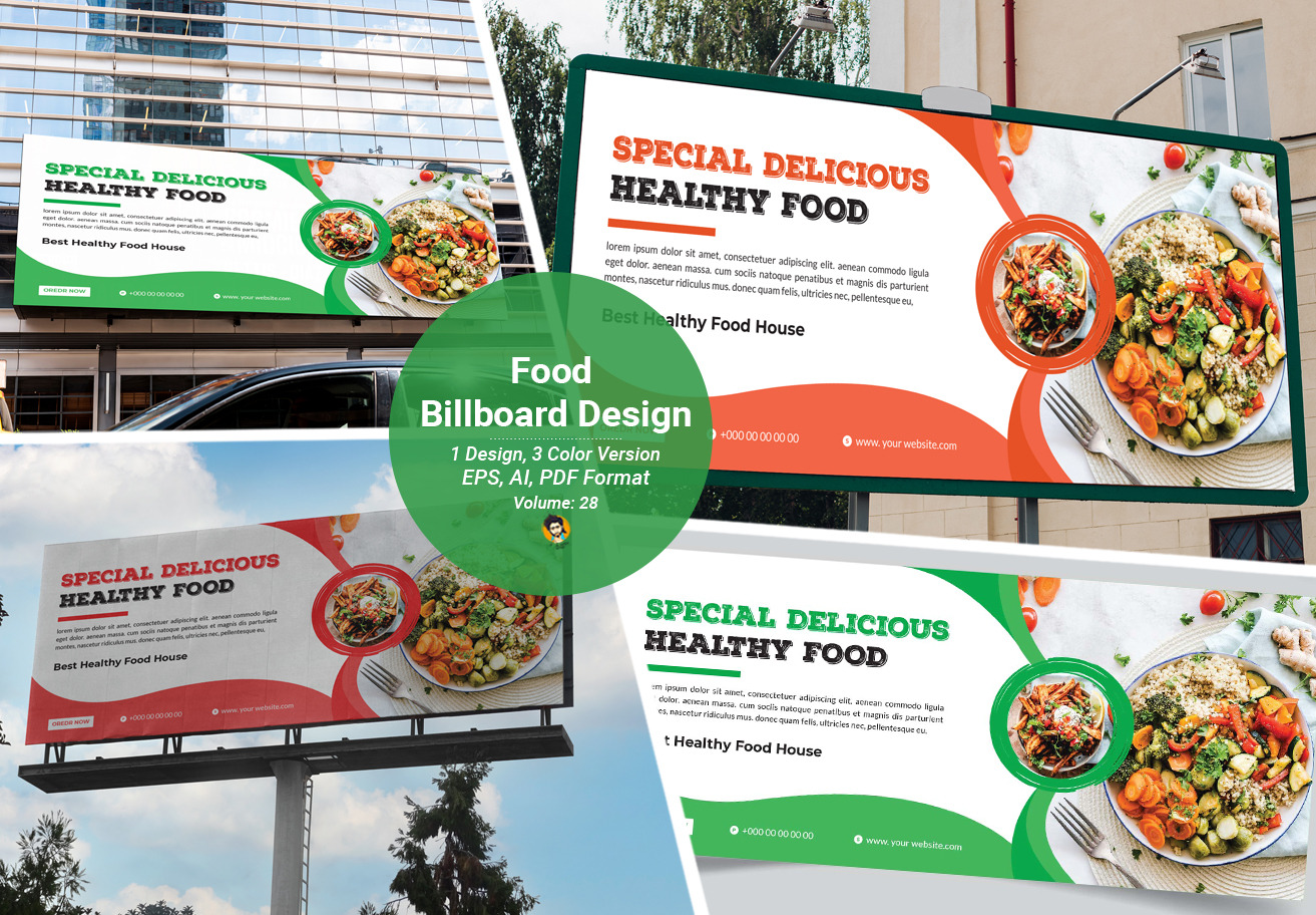 Creative Food Billboard Design, a Flyer Template by MRI STUDIO ...