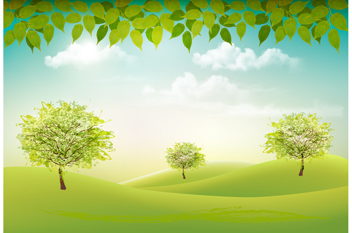 Summer nature background, a Texture Illustration by ecco | Creative Market