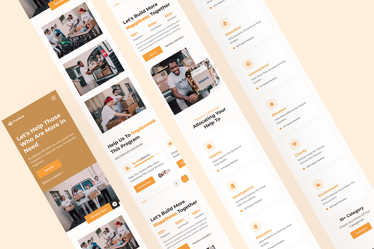 Fundraising Website Homepage, a Landing Page Template by SLAB! Design