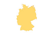 Germany map color line element, an Illustration by Backwoods_studio