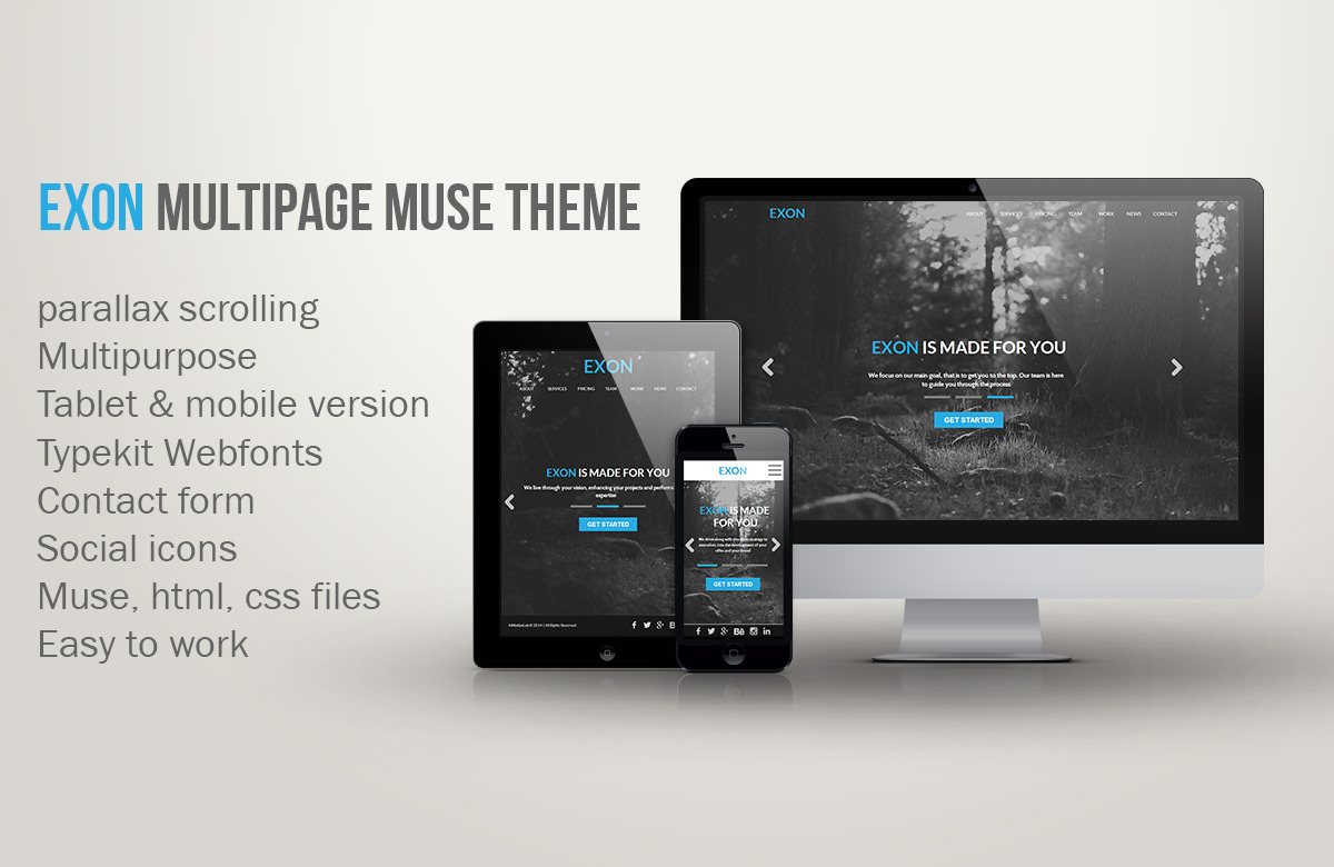 Exon - Multipage muse theme, a Websites & App Template by InMotionLab