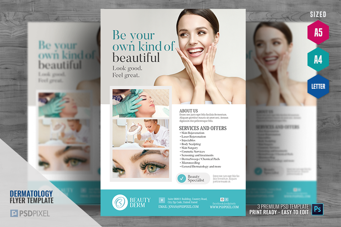 General Dermatology Flyer, a Flyer Template by PSDPixel | Creative Market