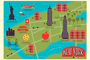 Map of Famous Cities Illustrations, an Illustration by Kursat Unsal
