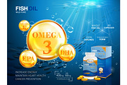 Fish oil ads template | Flyer Templates ~ Creative Market