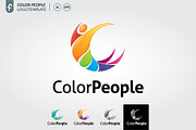 Color people logo template, a Branding & Logo Template by ft.studio