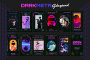 Dark Meta Cyberpunk Instagram Set, a Social Media Template by Aiyari ...