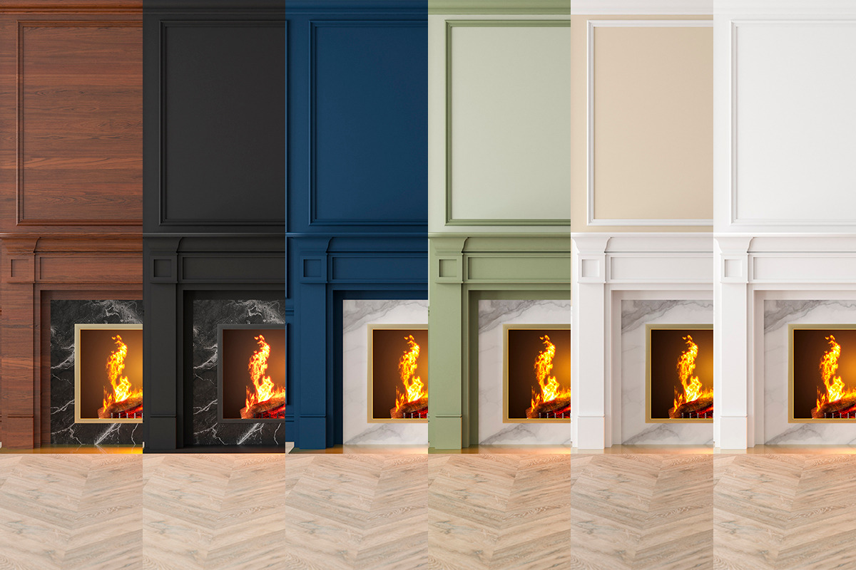 Fireplace mock up set