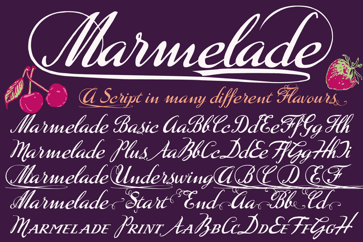 Marmelade Scripts, a Script Font by Wiescher Design