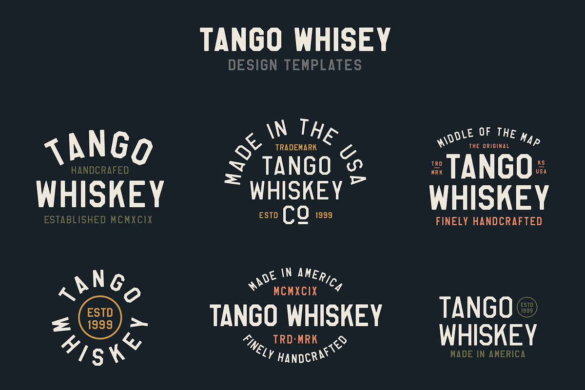 Whiskey Logo Bundle + Fonts, a Branding & Logo Template by Millieangelo