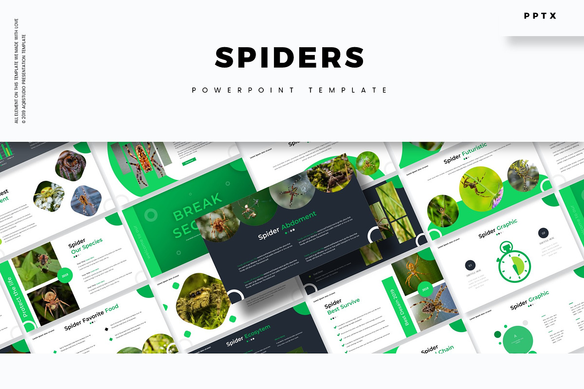 Spiders - Powerpoint Template, a Presentation Template by AQR Studio