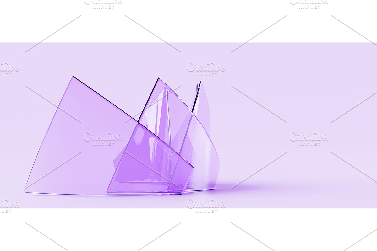 Glass triangle plates, curved panels, an Architecture 3D Model by ...