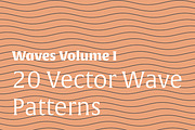 Waves Vol. 1 | 20 Vector Patterns, a Pattern Graphic by invisiblelayer