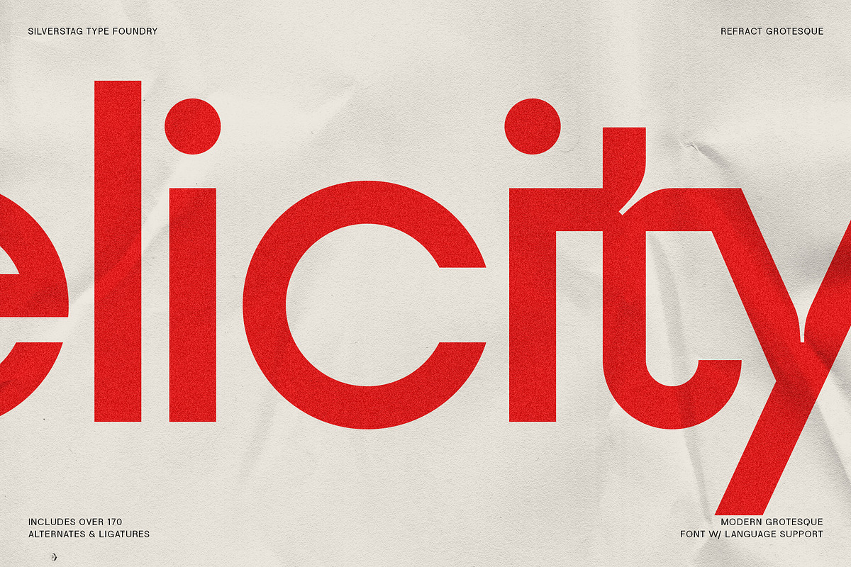 Refract - A Modern Grotesque Font, a Sans Serif Font by SilverStag Type ...