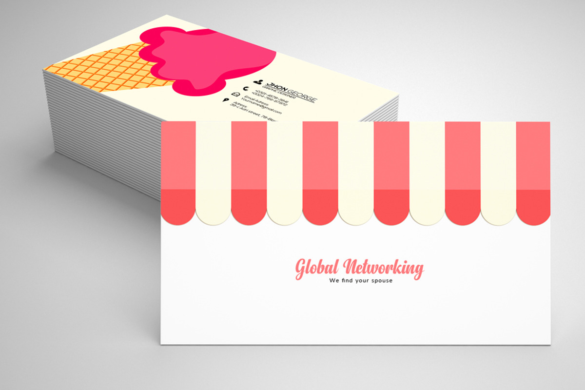 Ice Cream Business Card Template 05, a Business Card Template by Design Up