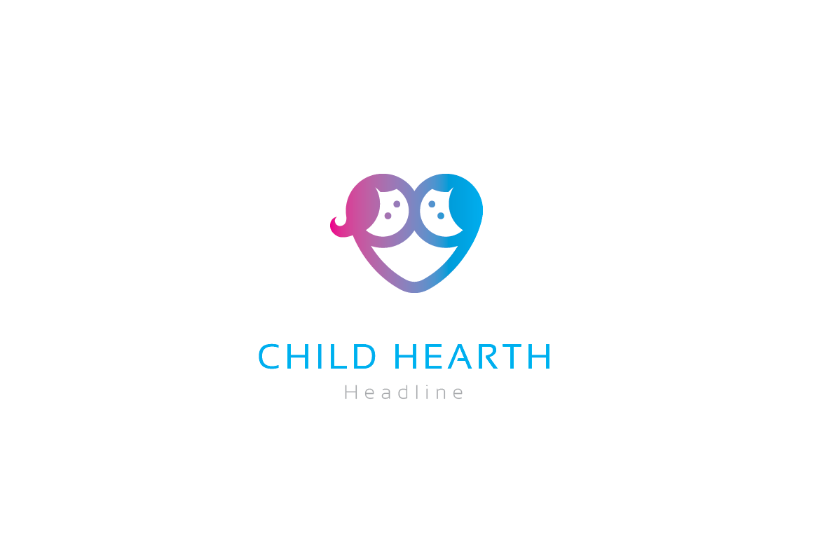 Child hearth logo., a Branding & Logo Template by Anton Akhmatov