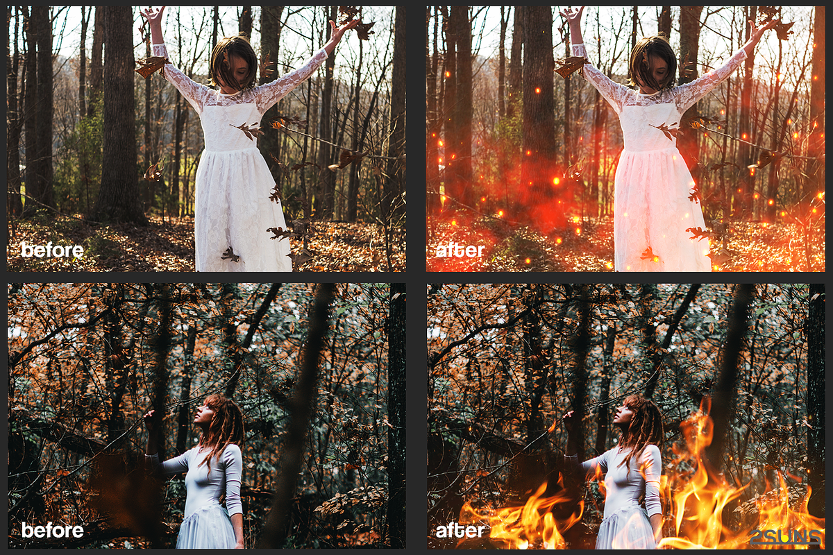 Fire Photo overlay, Burn overlays