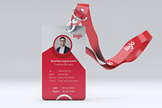 Red Id Card, a Stationery Template by ZAAS | Creative Market