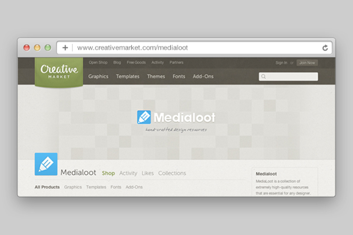 Minimal & Flat Browser Mockup Frames, a Device Mockup by Medialoot