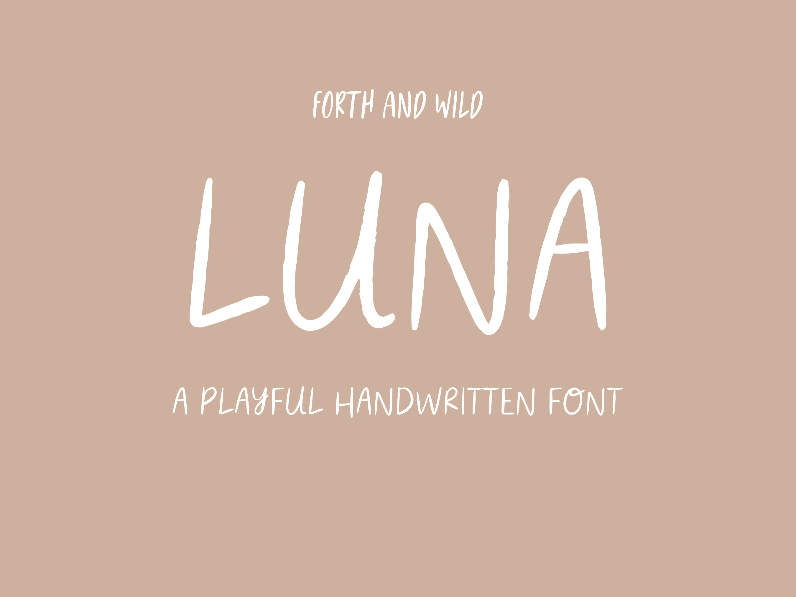 Luna Modern Handwritten Font, a Font by Forth and Wild