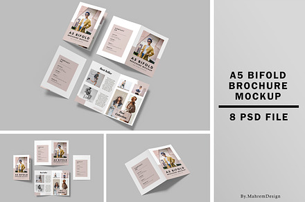 A5 Bifold Brochure Mockup Kit | Creative Market
