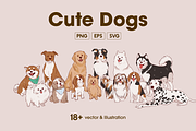 Cute Dog Illustration Pack