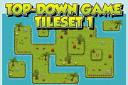 Top-Down Game Tileset 1 | Illustrations ~ Creative Market