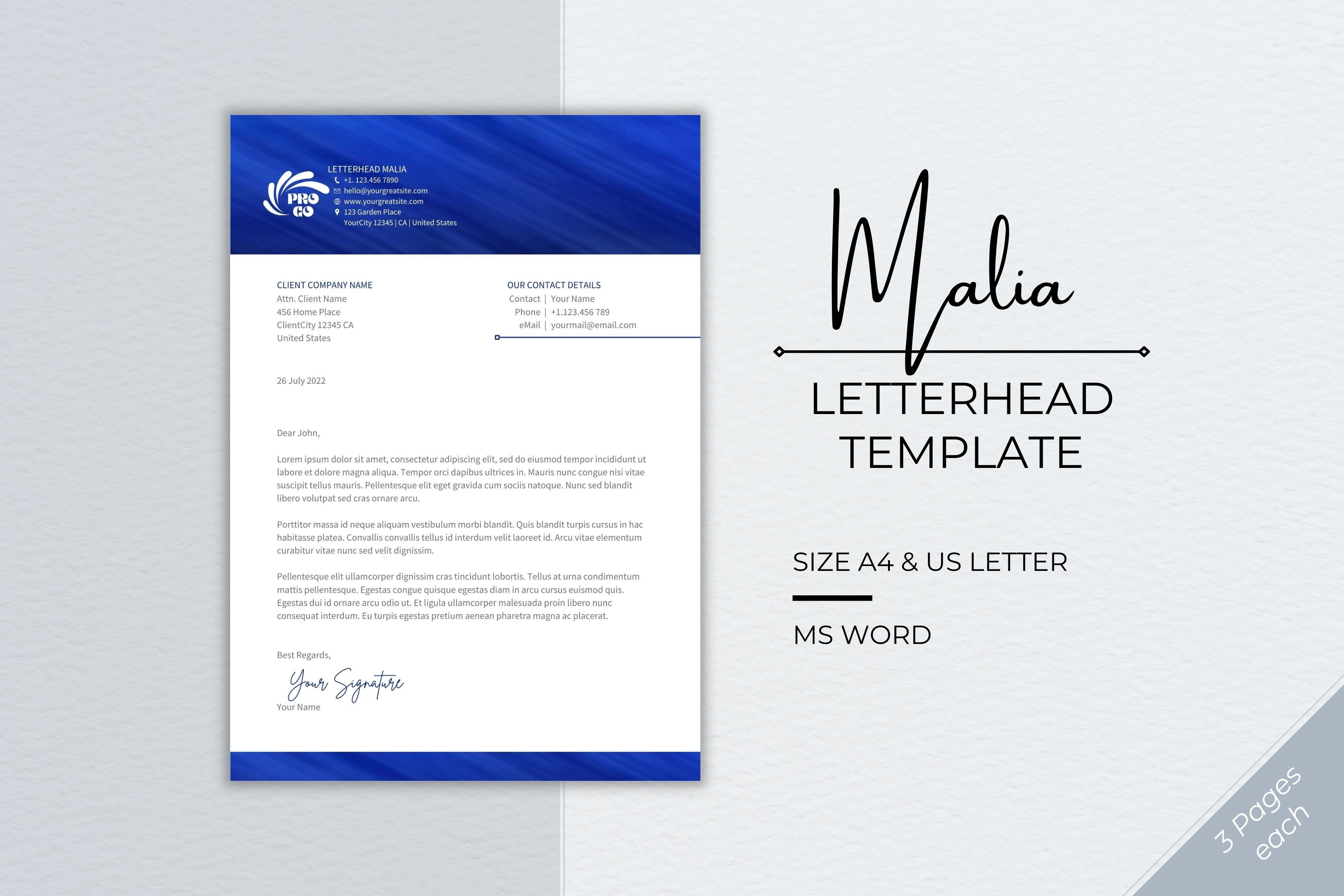 Professional Letterhead Word Template