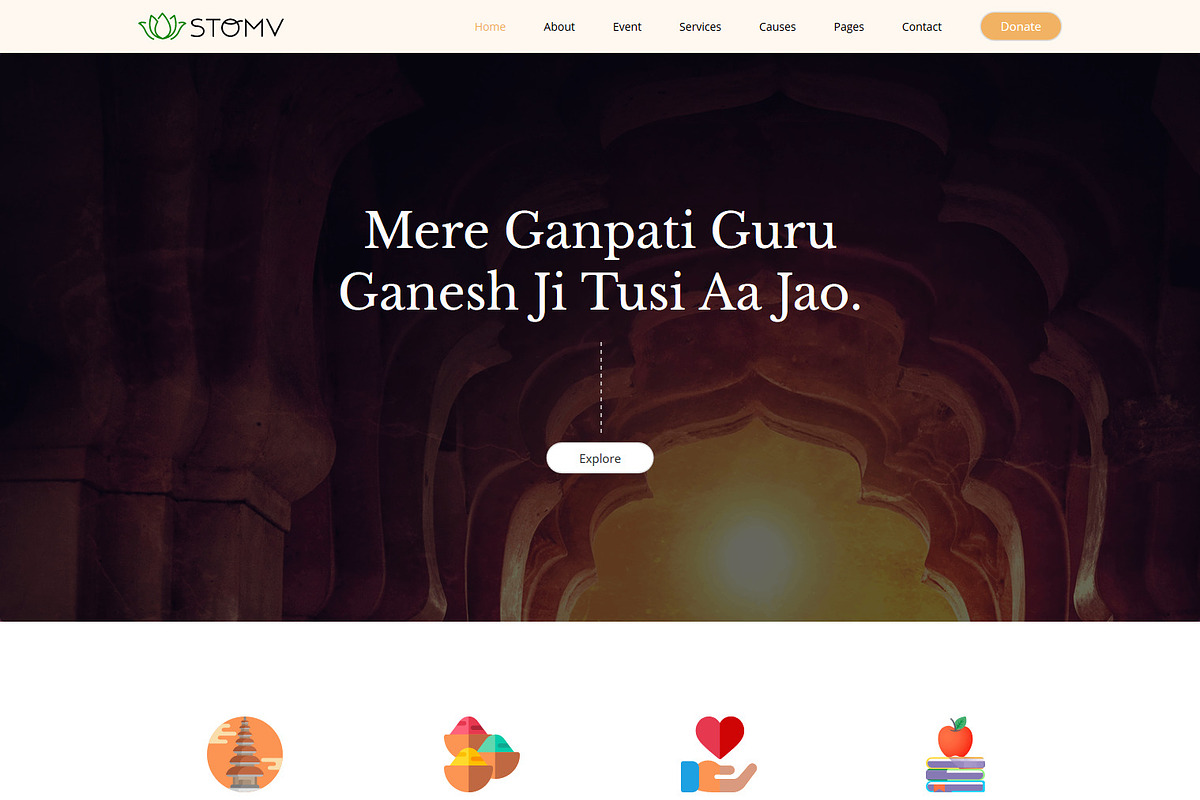Religious temple HTML Template, a Bootstrap Template by HasThemes