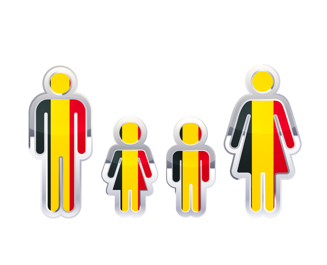 People with Belgium flag, an Object Graphic by BestPics