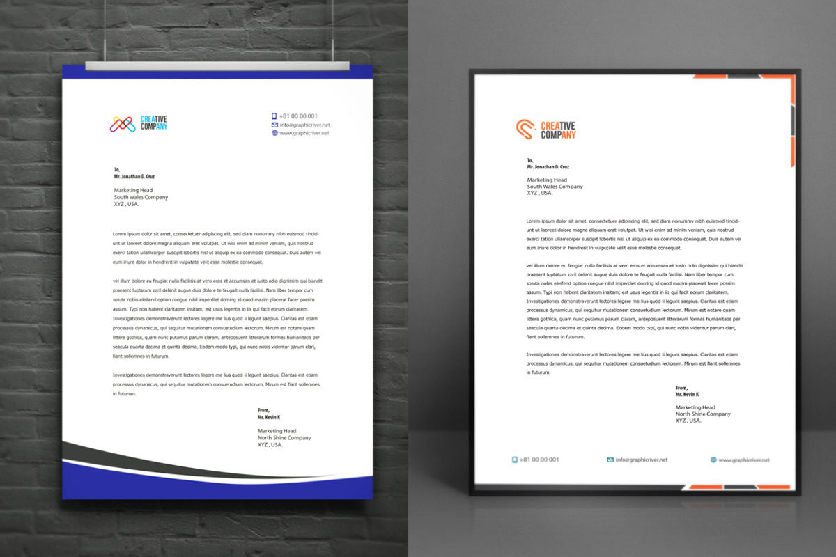 15 Corporate Letterheads, a Stationery Template by ZohairKhanLtd