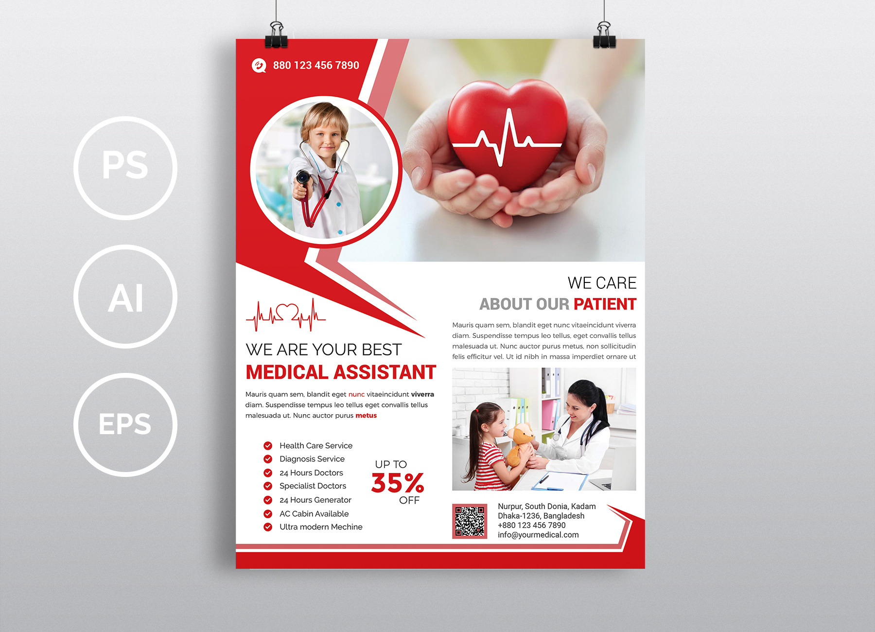Doctor & Medical Flyer. Vol-09, a Flyer Template by Imagine Design Studio