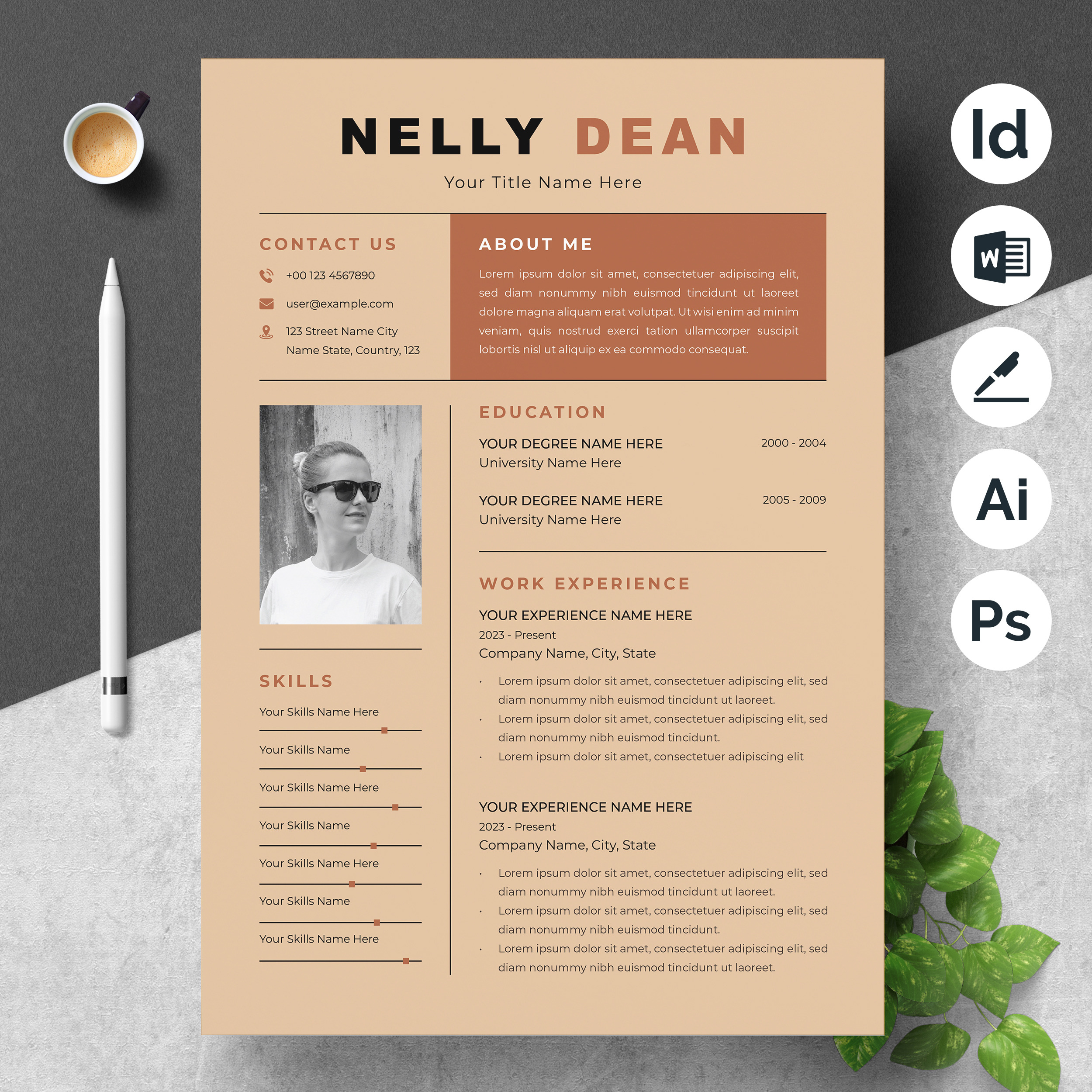 Trendy Resume Template for Creatives