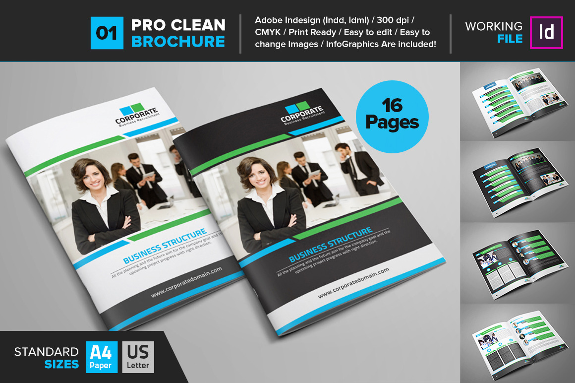 Clean Brochure Template 01, a Brochure Template by Layout Design