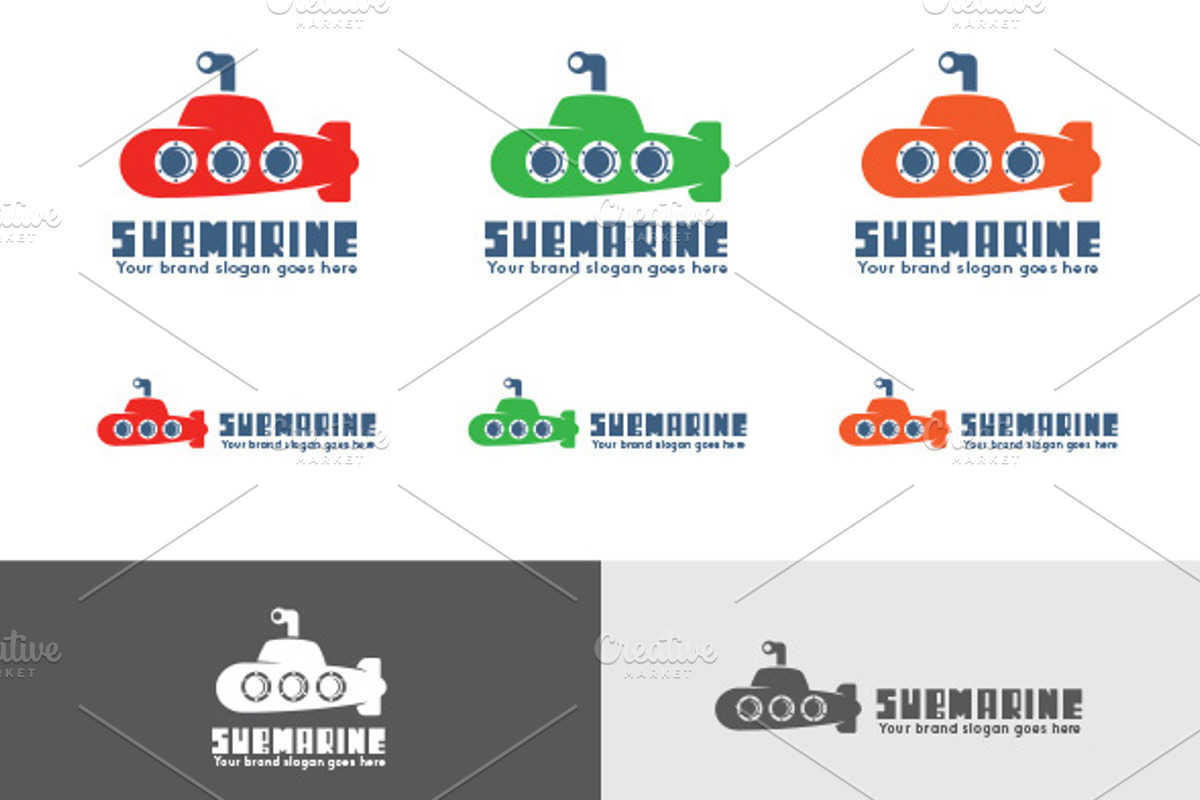 Submarine Logo, a Branding & Logo Template by WheelieMonkey