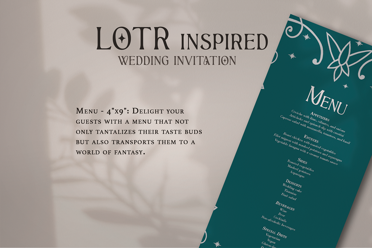 LOTR Inspired wedding invitation