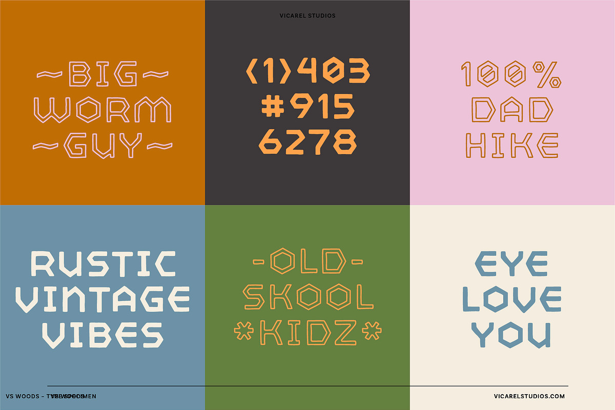 VS Woods // Hand Drawn Font, a Sans Serif Font by Vicarel Studios