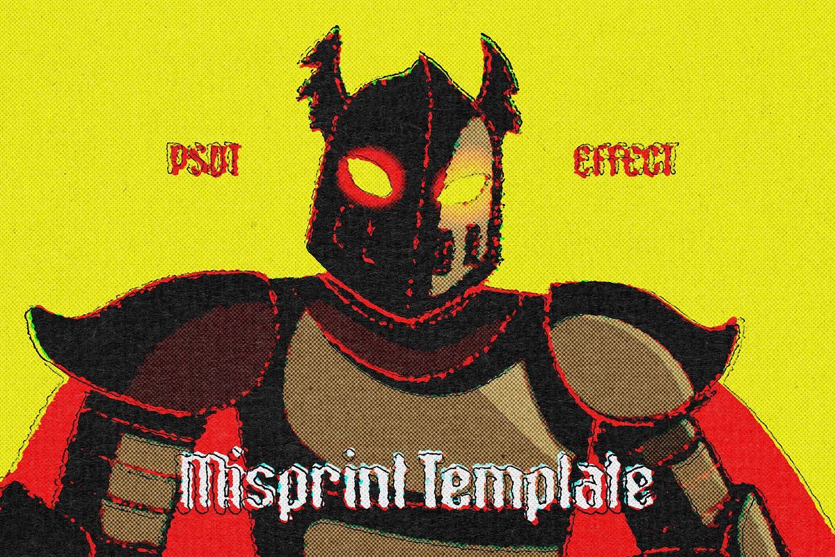 Retro Misprint Design Effect, a Layer Style Add-On by Design Squad