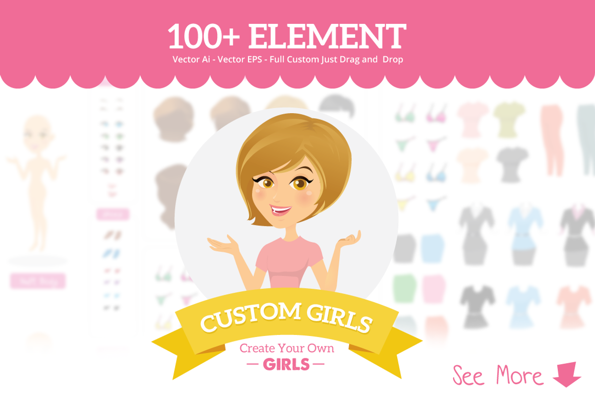 Custom Girls - Logo & Badges Creator, a Branding & Logo Template by ...