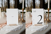 Vertical Card Table Sign Mockup, a Product Mockup by TatiMockup