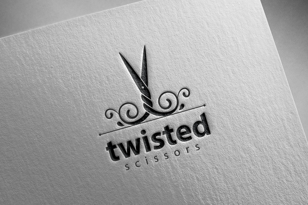 Twisted Scissors Logo, a Branding & Logo Template by CAIRON CREATIVESTUDIO