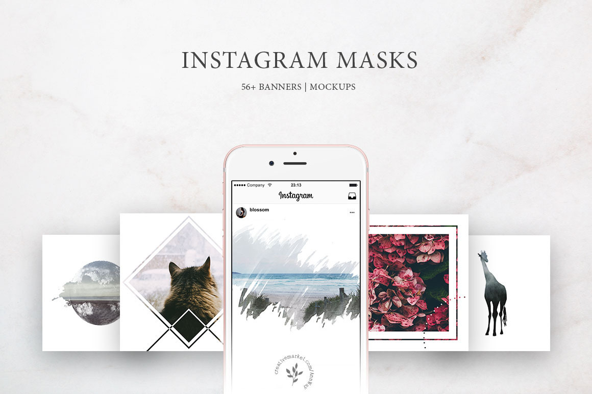 Instagram Masks, a Social Media Template by Blossom