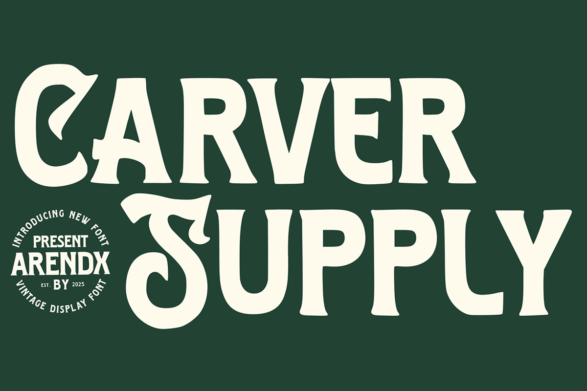 Carver Supply - Vintage Font, a Slab Serif Font by Arendxstudio