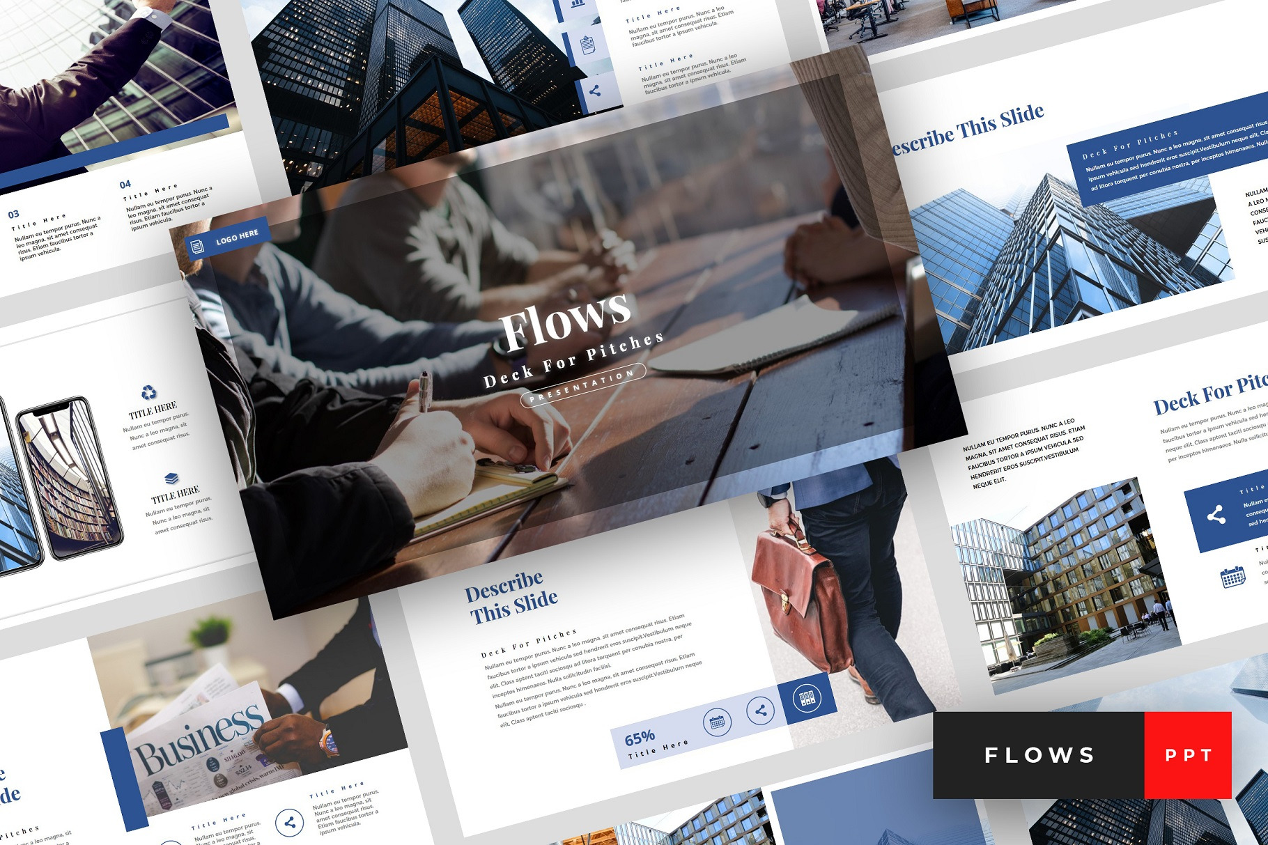Flows - Pitch Deck PowerPoint, a Presentation Template by StringLabs