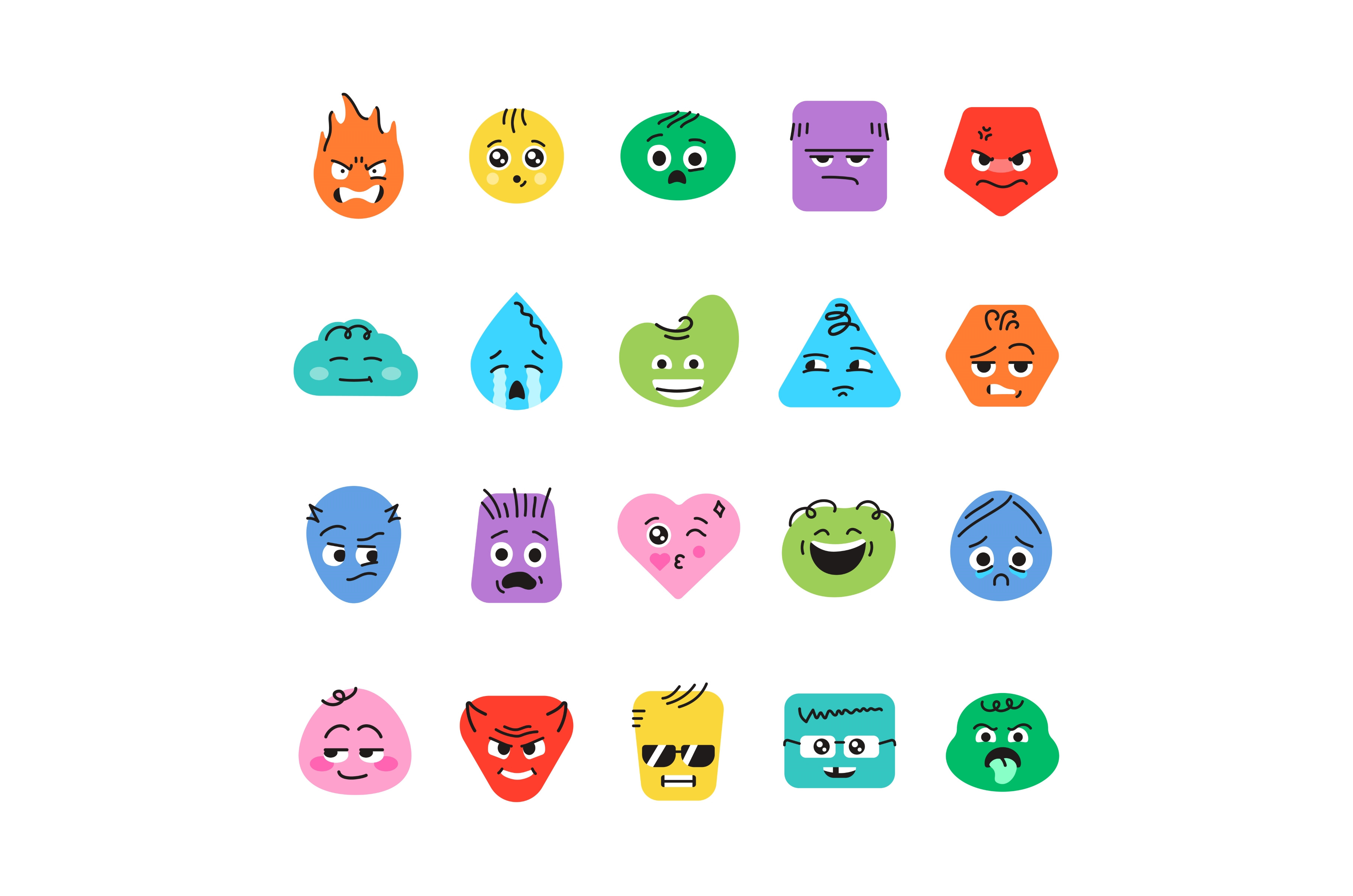 Characters color line icon. Mascots, an Object Graphic by Backwoods_studio