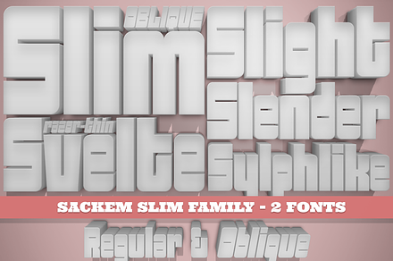 Sackem Narrow Family, a Sans Serif Font by Pink Broccoli